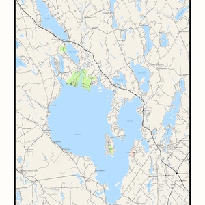 SEBAGO LAKE, Maine - Map Poster - Etsy