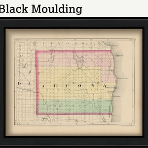 ALCONA COUNTY, Michigan 1873 Map - Replica or Genuine Original - Etsy