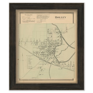 HOLLEY, New York 1875 Map, Replica or Genuine Original - Etsy