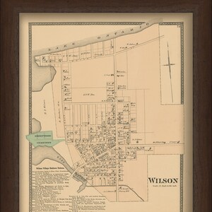 WILSON, New York 1875 Map, Replica or Genuine Original - Etsy