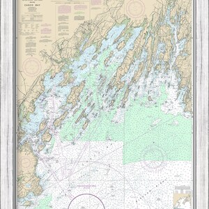 CASCO BAY, Maine - Nautical Chart 2016 - Etsy
