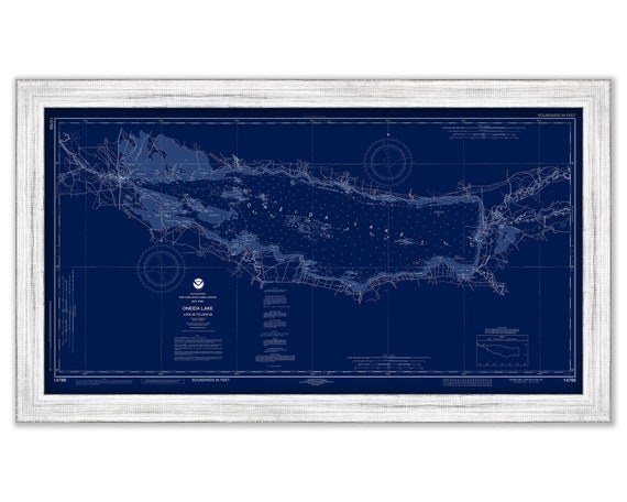 ONEIDA LAKE New York 2019 Blueprint Nautical Chart | Etsy