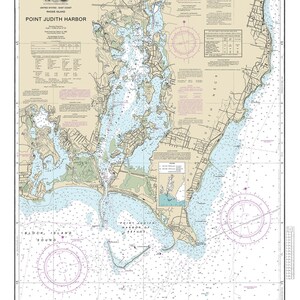 POINT JUDITH HARBOR, Rhode Island - Nautical Chart Published in 2014 - Etsy