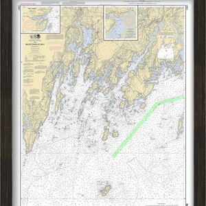 MONHEGAN ISLAND and Muscongus Bay, Maine - Nautical Chart 2011 - Etsy