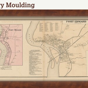 Village of FORT EDWARD, New York 1866 Map - Etsy