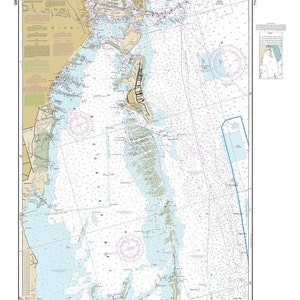 MIAMI, Florida - 2017 Nautical Chart - Etsy