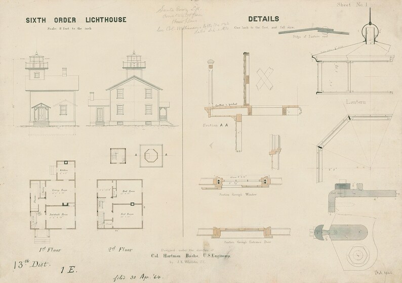 EDIZ HOOK LIGHTHOUSE Port Angeles Washington Drawing and | Etsy