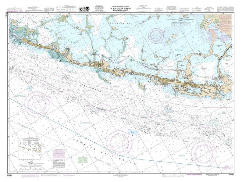 Key Largo to Upper Matecumbe Key Florida 2014 Nautical | Etsy