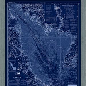 DELAWARE BAY, Delaware and New Jersey - 2017 Nautical Chart Blueprint ...