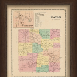CATON, New York 1873 Map, Replica or Genuine ORIGINAL - Etsy