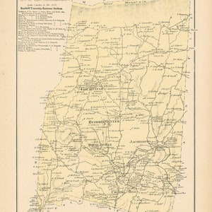 BUSHKILL, Pennsylvania 1872 Map - Replica or Genuine Original - Etsy