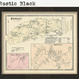 ROWLEY, Massachusetts 1872 Map - Replica or Genuine ORIGINAL - Etsy