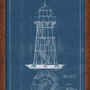 MOBILE POINT LIGHTHOUSE, Alabama - Blueprint Drawing and Plan of the ...