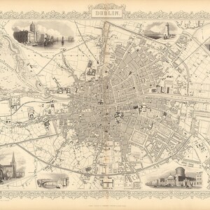 Map of DUBLIN, IRELAND - Published in 1951 - Etsy