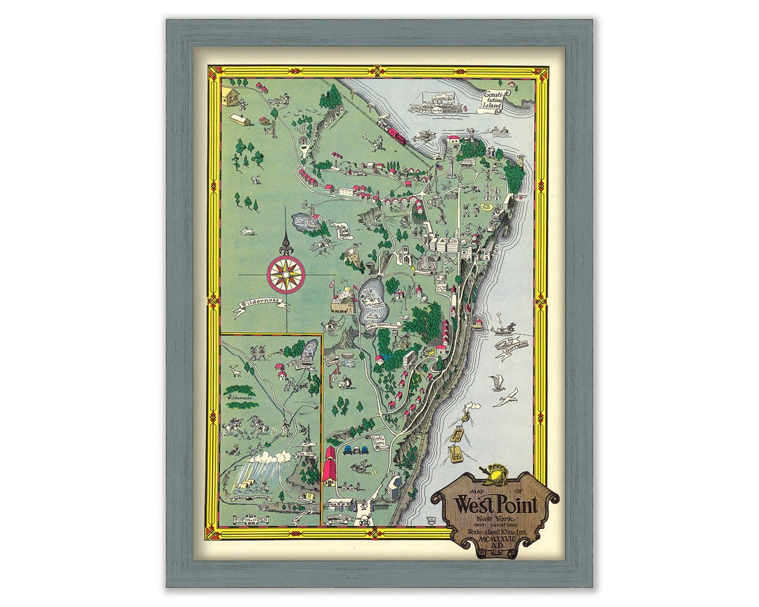 WEST POINT, New York - 1927 Map - Etsy