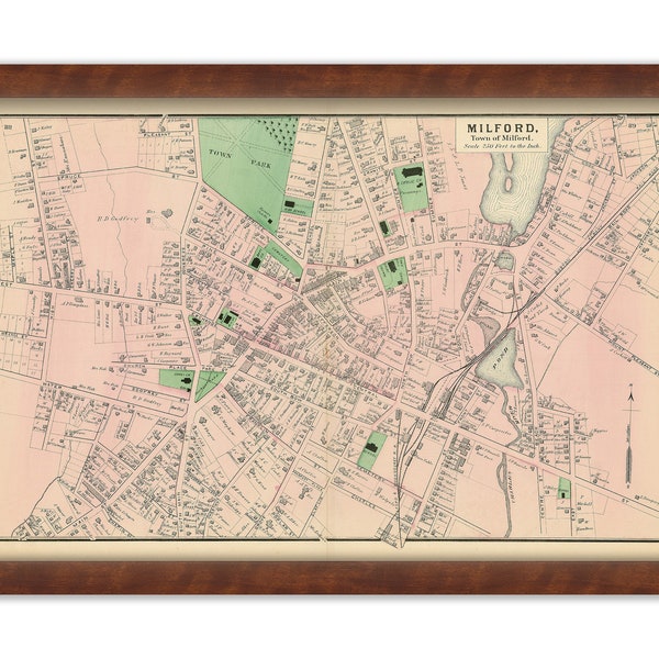 Map of Milford - Etsy