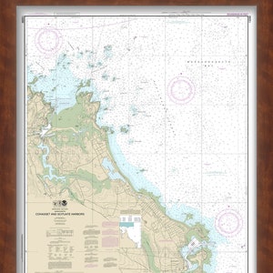 COHASSET and SCITUATE HARBORS, Massachusetts - Nautical Chart 2019 - Etsy