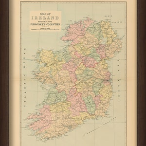 MAP of IRELAND 1901 - Replica or Genuine Original - Etsy