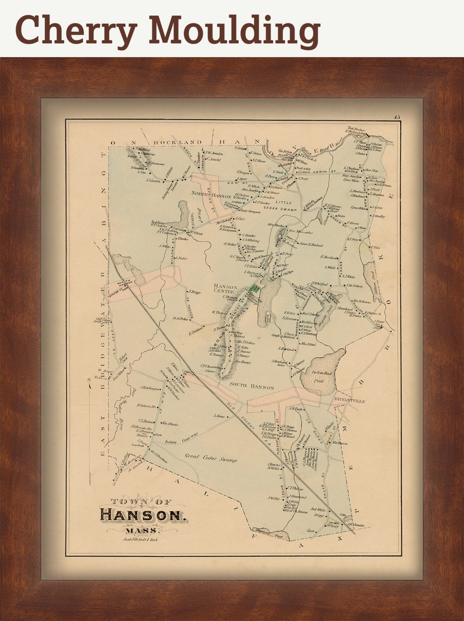 HANSON Massachusetts 1879 Map Replica or Genuine ORIGINAL - Etsy