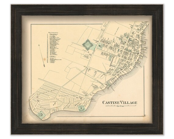 CASTINE Maine 1881 Map Replica or Genuine ORIGINAL | Etsy