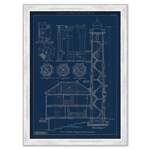 ALCATRAZ ISLAND LIGHTHOUSE, California - Blueprint Drawing and Plan of ...