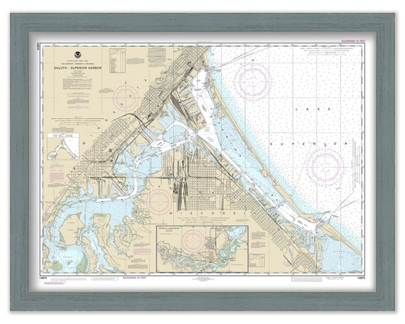 DULUTH SUPERIOR HARBOR Minnesota 2020 Nautical Chart | Etsy
