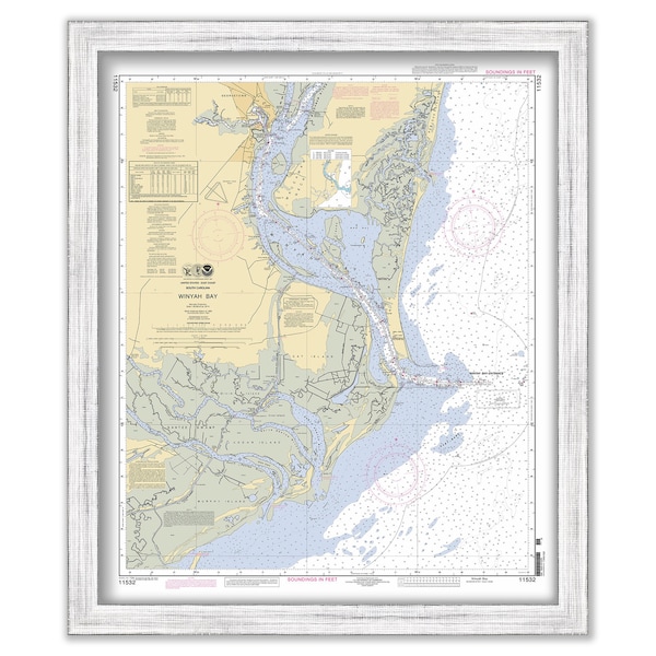 South Carolina Nautical Chart - Etsy
