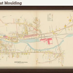 Village of ADAMS, Massachusetts 1904 Map - Replica or Genuine Original ...