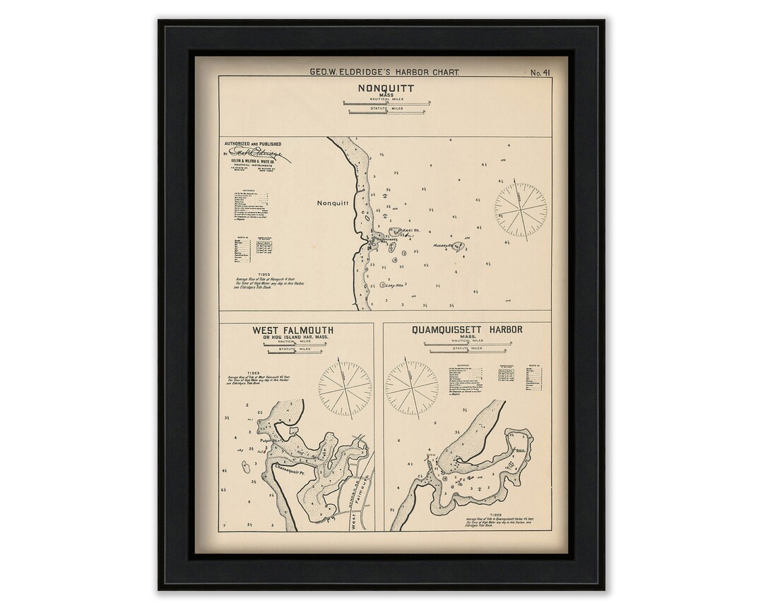 Nonquitt, West Falmouth & Quamquissett Harbors, MA - Nautical Chart by ...