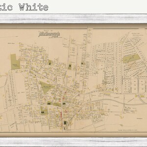 MARLBOROUGH, Massachusetts 1889 Map - Replica or Genuine ORIGINAL - Etsy
