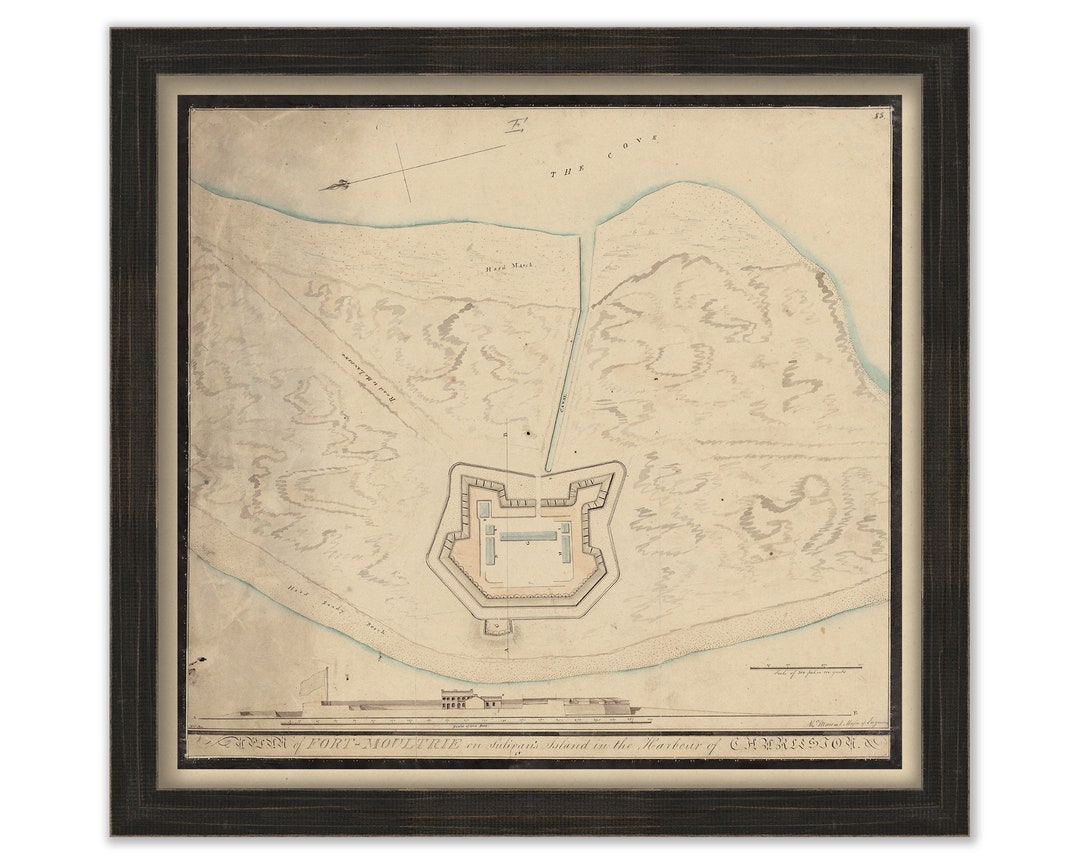 FORT MOULTRIE, Charleston, South Carolina - 1808 Drawing and Plan - Etsy