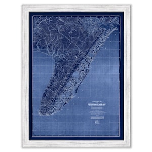 CAPE MAY, New Jersey - 1888 Topographical Map Blueprint - Etsy