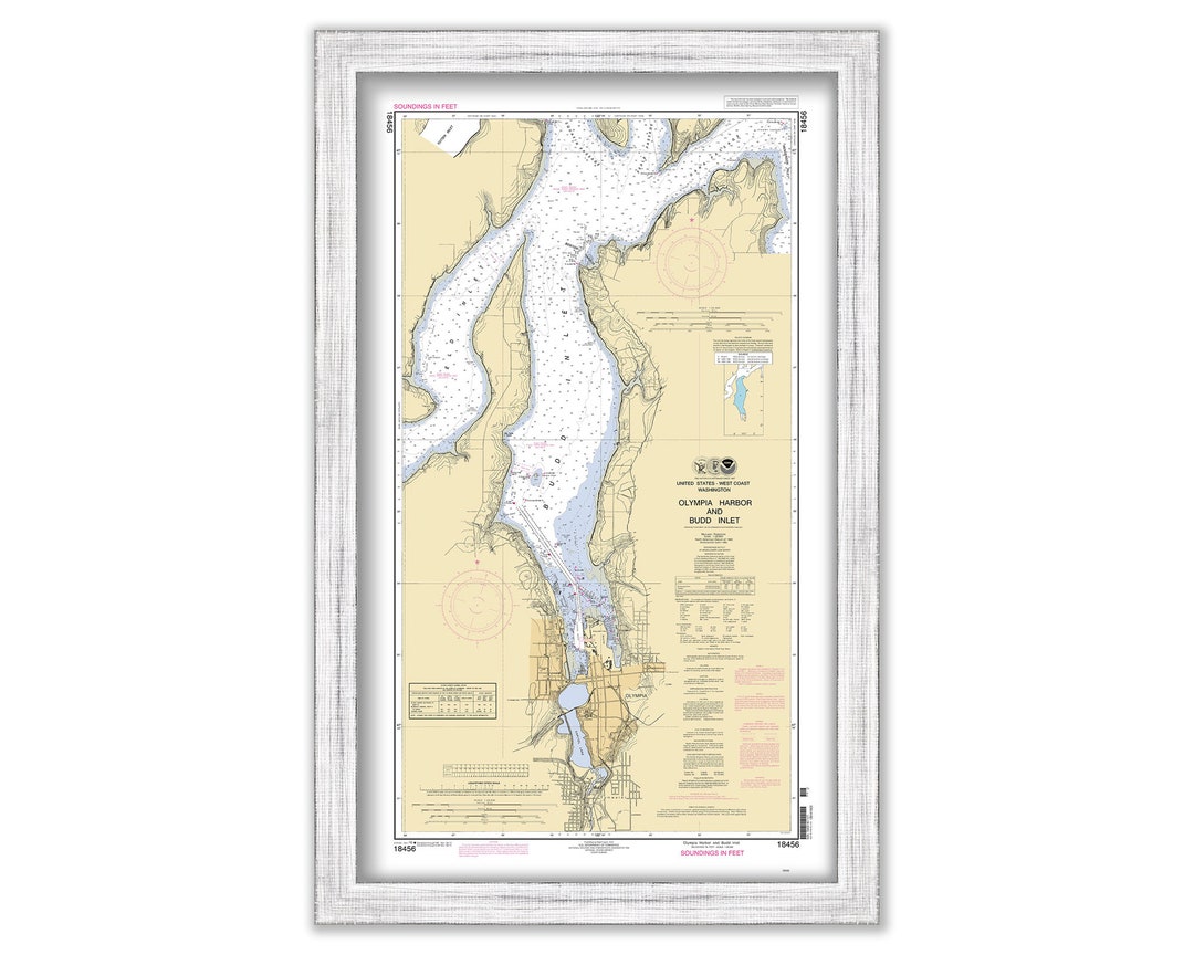OLYMPIA HARBOR and Budd Inlet, Washington - Nautical Chart Published in ...