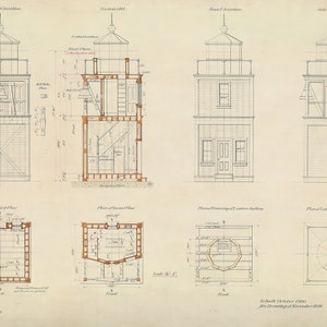 FORT CARROL LIGHTHOUSE, Baltimore, Maryland - Drawing and Plan of the ...