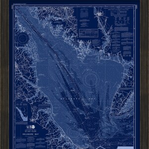 DELAWARE BAY, Delaware and New Jersey - 2017 Nautical Chart Blueprint ...