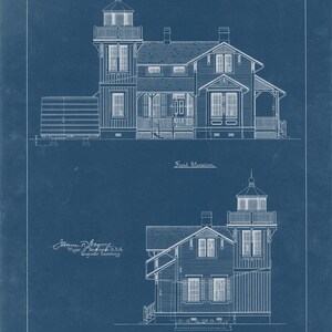 BALLAST POINT LIGHTHOUSE, California - Blueprint Drawing and Plan of ...