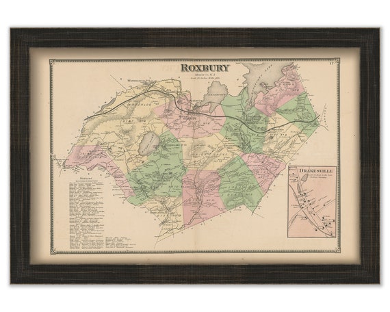 Rare Map Of Roxbury Mass Rare Antique Maps
