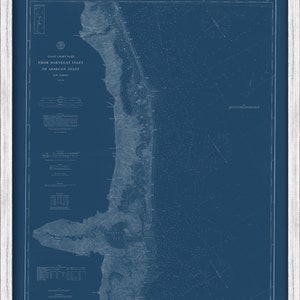 BARNEGAT Inlet to ABSECON Inlet, New Jersey 1879 Nautical Chart ...