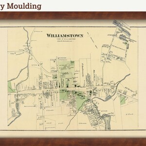 Village of WILLIAMSTOWN, Massachusetts 1871 Map - Replica or Genuine ...