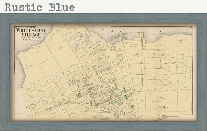 Whitestone Village Flushing New York 1873 Map Replica and - Etsy