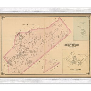 MONROE, New Jersey - 1879 Map - Etsy