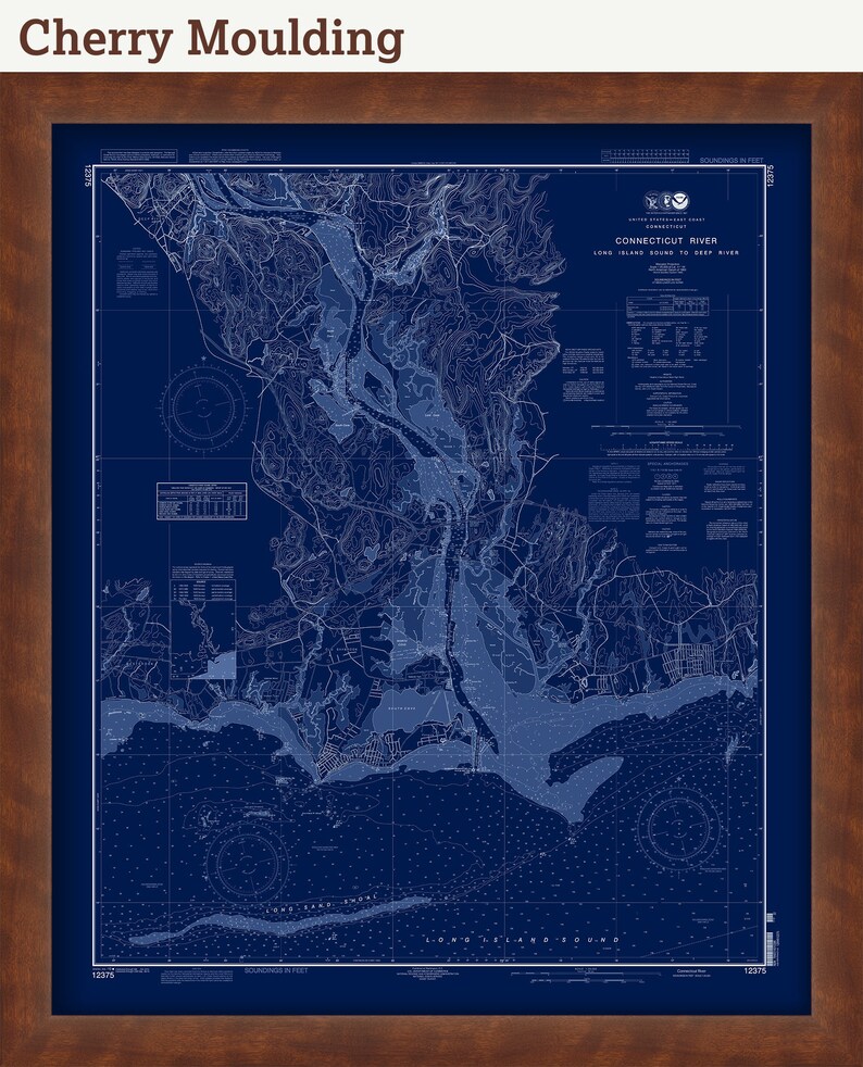 CONNECTICUT RIVER MOUTH Connecticut Nautical Chart - Etsy
