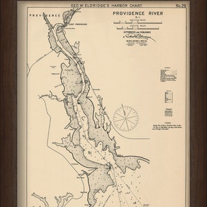 Providence River, Rhode Island - Nautical Chart by George W. Eldridge ...