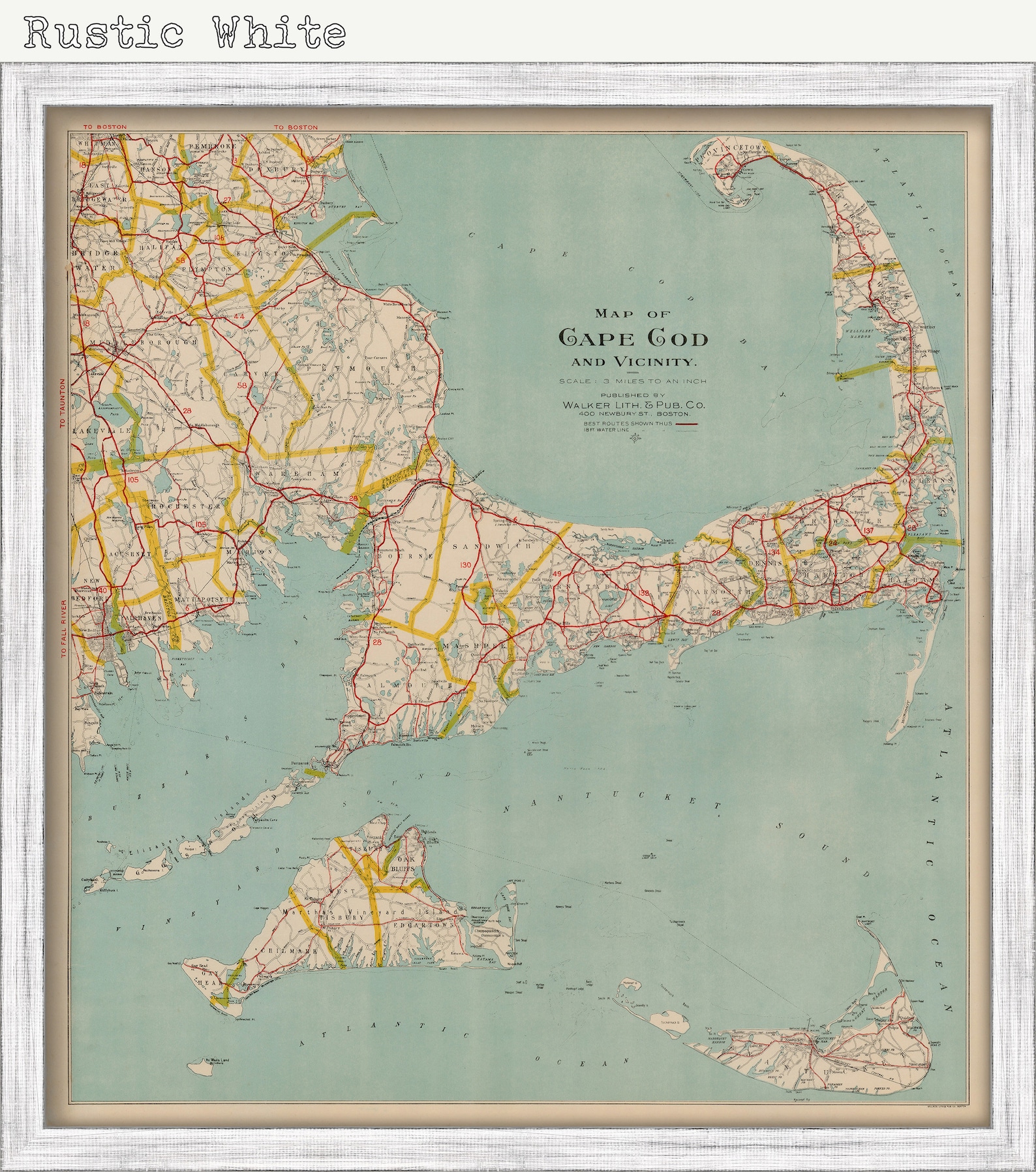 Cape Cod Martha's Vineyard and Nantucket by Geo. H. - Etsy