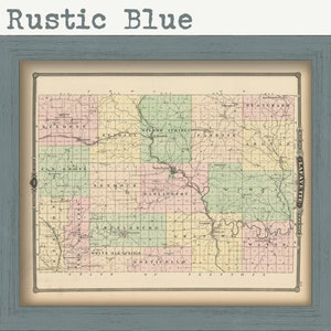 LAFAYETTE COUNTY, Wisconsin 1878 Map, Replica or Genuine Original - Etsy