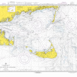 0356-chart of Nantucket Sound & Approaches 1968 - Etsy