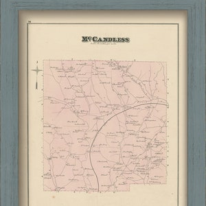 MCCANDLESS, Pennsylvania 1876 Map - Replica or Genuine ORIGINAL - Etsy