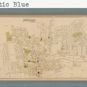 MARLBOROUGH, Massachusetts 1889 Map - Replica or Genuine ORIGINAL - Etsy