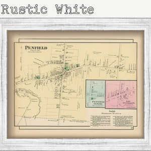 Village of PENFIELD, New York 1872 Map - Etsy
