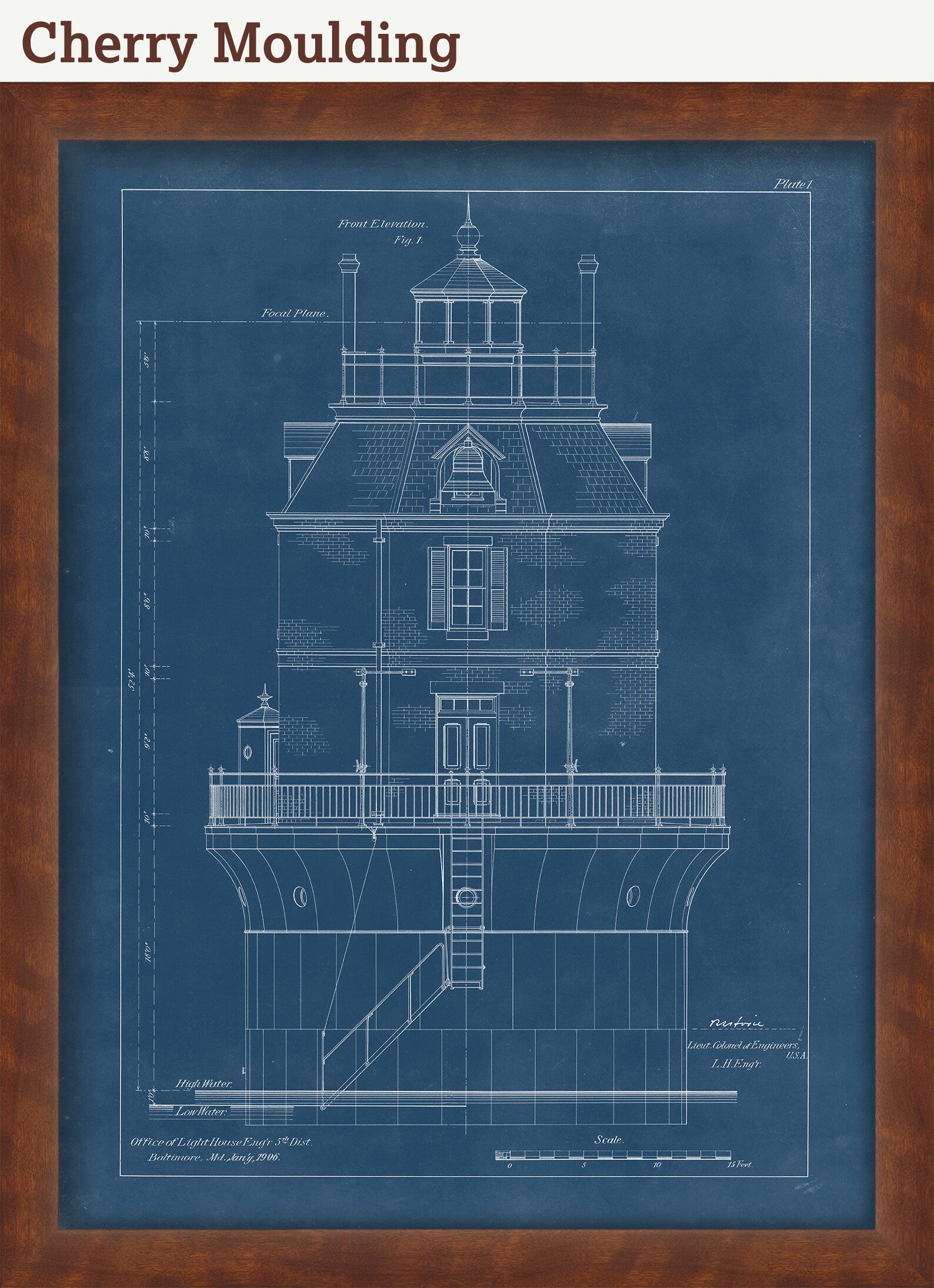 BALTIMORE HARBOR LIGHTHOUSE Baltimore Maryland Blueprint - Etsy